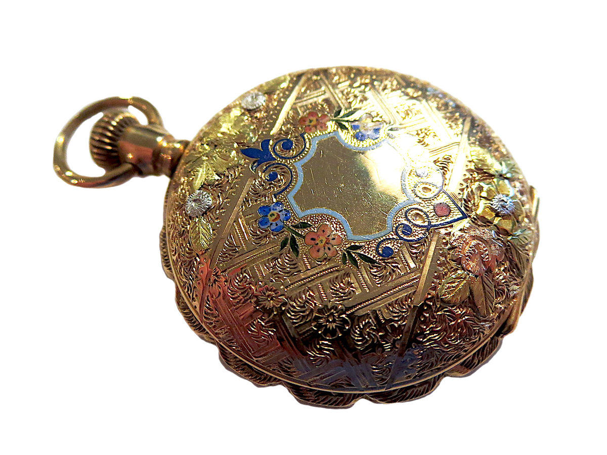 Pocket Watch Enamel And Gold Case Elegant Lissauer & Co. – Hartman ...